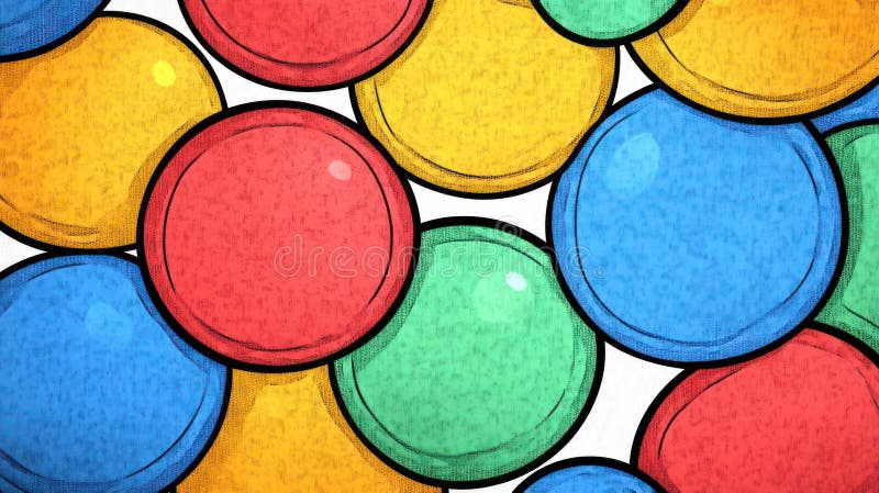 A Colorful Arrangement of Circular Shapes in Various Hues Stock ...