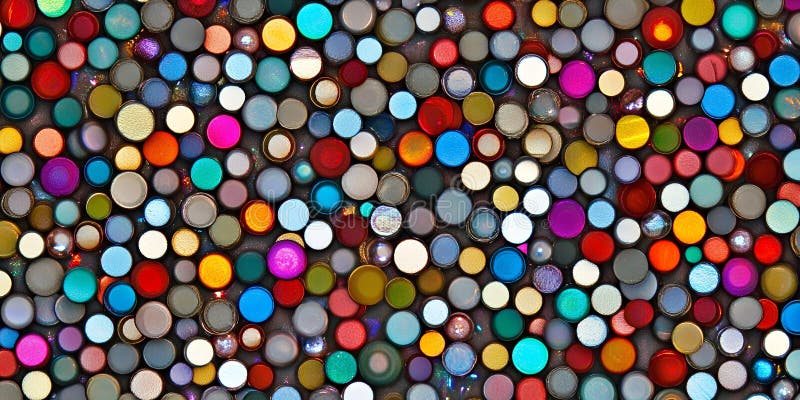 A Colorful Arrangement of Round Shiny Objects Stock Illustration ...