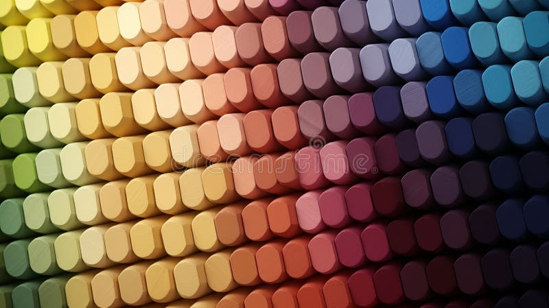 Colorful Arrangement of Rounded Blocks Creates a Vibrant Gradient ...