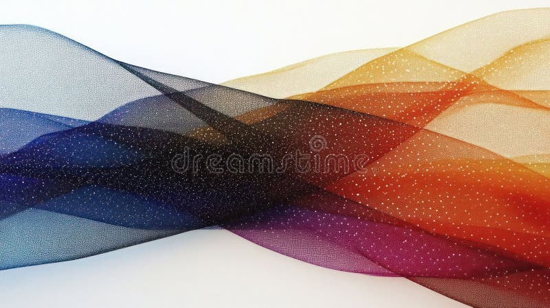 A Colorful Arrangement of Translucent Ribbons with Sparkles, Creating a ...