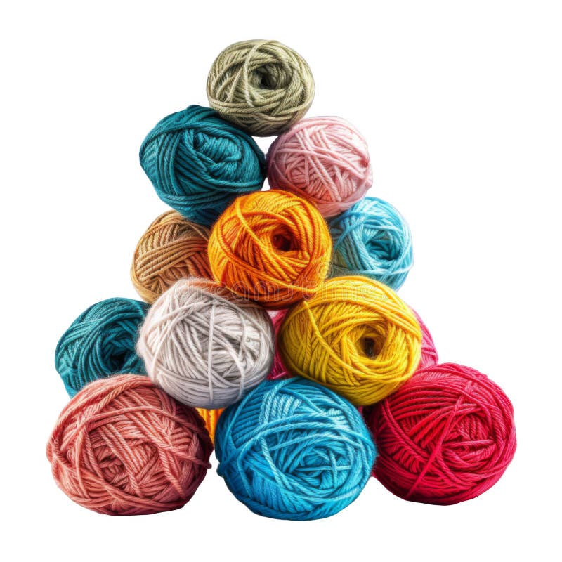 A Colorful Arrangement of Yarn Balls Stock Image - Illustration of ...