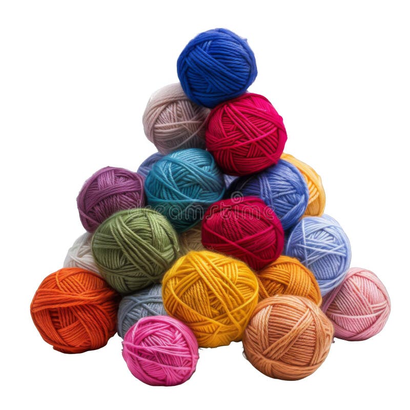 A Colorful Arrangement of Yarn Balls Stock Image - Illustration of ...