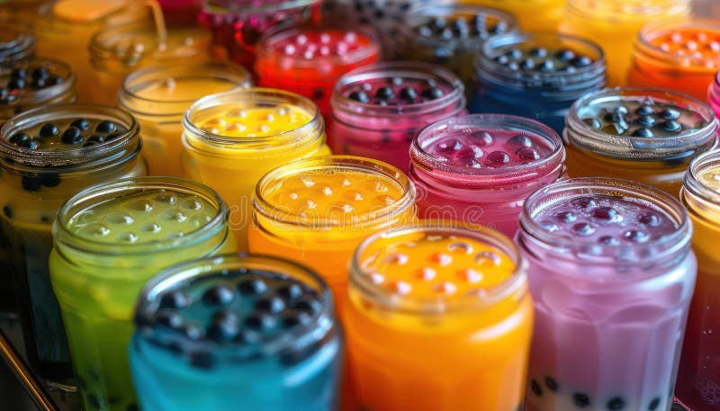 A Colorful Array of Bubble Tea Jar Delights Vibrant and Flavorful ...