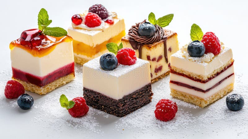 A Colorful Array of Decadent Desserts Including Cakes Pastries and ...