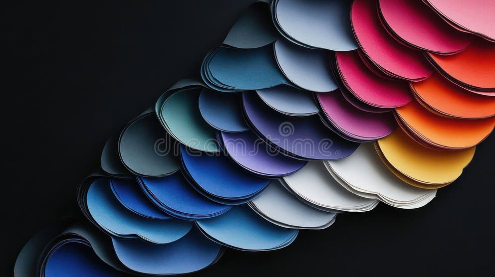 A Colorful Array of Fabric Swatches Arranged in a Gradient Pattern for ...