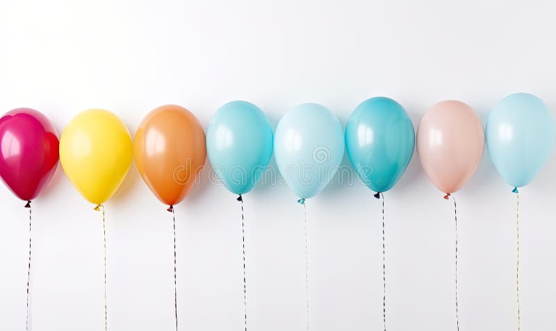 A Colorful Array of Floating Balloons Adorning a Wall Stock ...