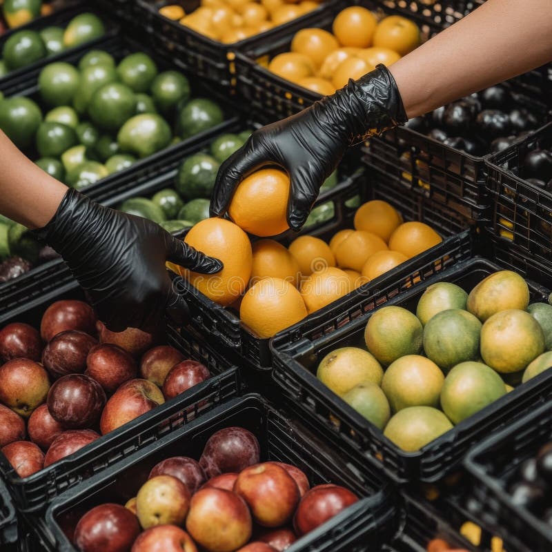 A Colorful Array of Fresh Fruits in Containers Represents a Healthy ...