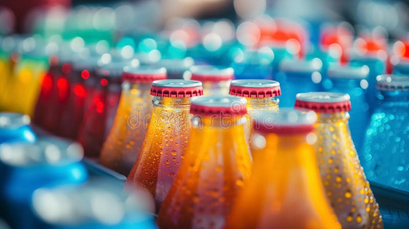 A Colorful Array of Glass Bottles, Their Surfaces Beaded with ...