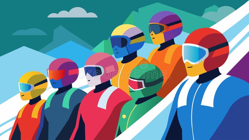 The Colorful Array of Helmets Suits and Boards on Display As the ...