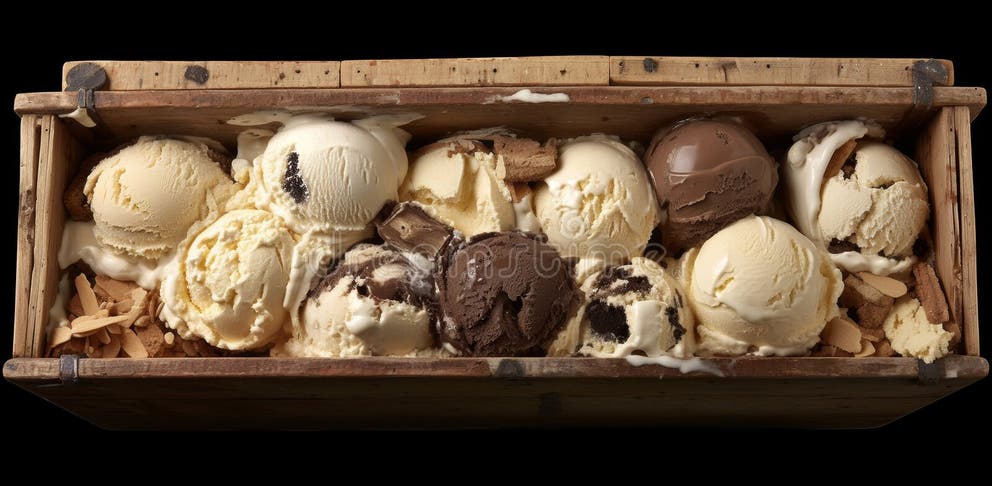 A Colorful Array of Ice Cream with Different Flavors Stock Photo ...