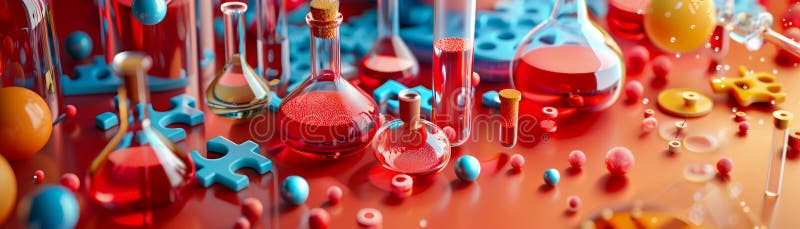 A Colorful Array of Laboratory Glassware and Chemistry Equipment in ...