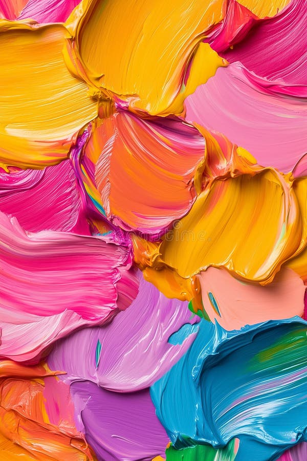 A Colorful Array of Mixed Acrylic Paints Reveals a Stunning Display of ...