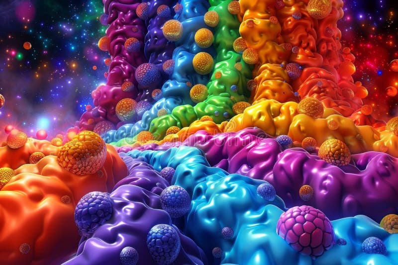 A Colorful Array of Multicolored Objects. Generative AI Stock ...