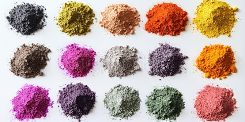 Colorful Array of Natural Pigments and Powders for Art and Crafts Stock ...
