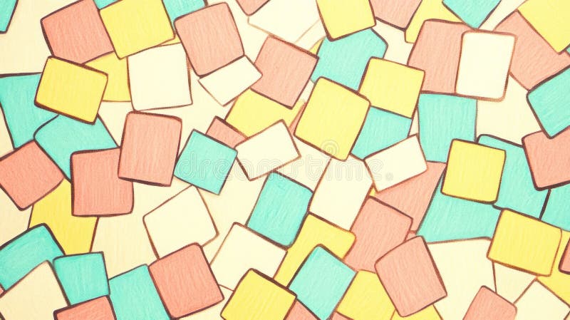 Pastel Colored Square Pattern Background Design Stock Illustration ...