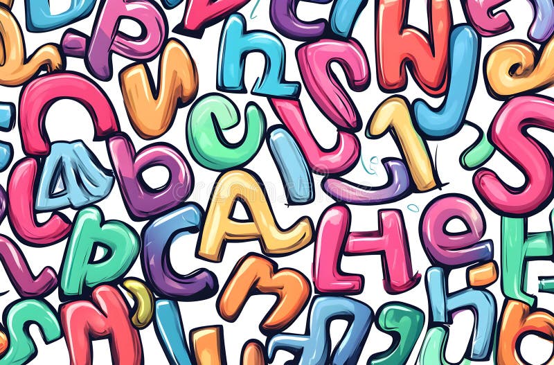A Colorful Array of Playful Letters in Various Styles and Sizes ...
