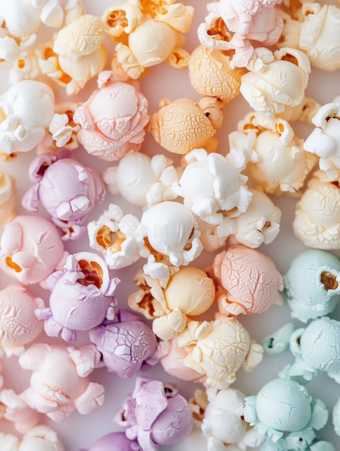 A Colorful Array of Popcorn with Different Flavors, Including Pink ...