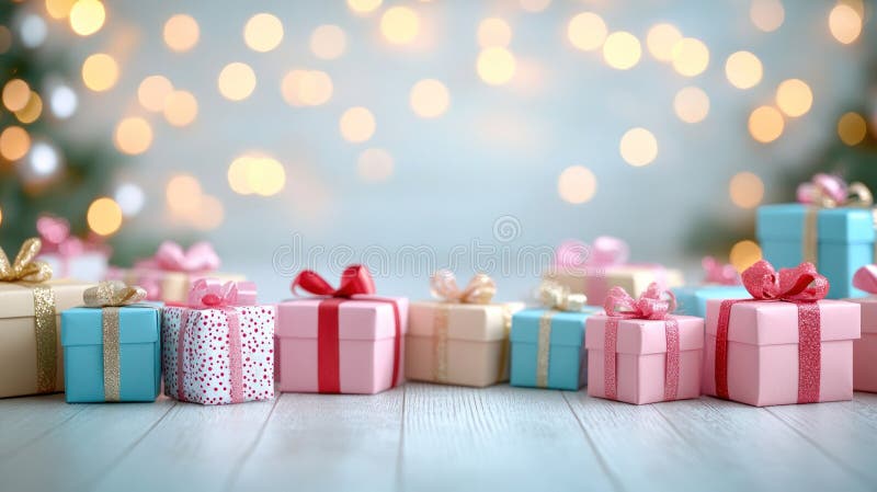 A Colorful Array of Small Boxes are Arranged in a Circle on a Wooden ...