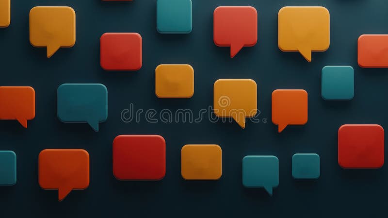 A Colorful Array of Speech Bubbles in Various Shapes and Sizes ...