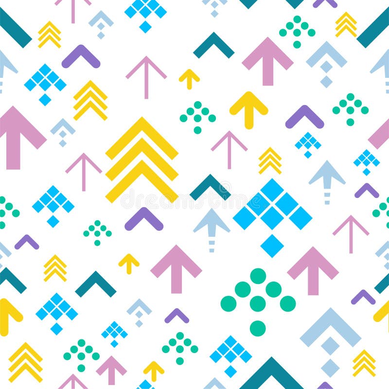 Colorful Arrow Background on White. Vector Stock Vector - Illustration ...