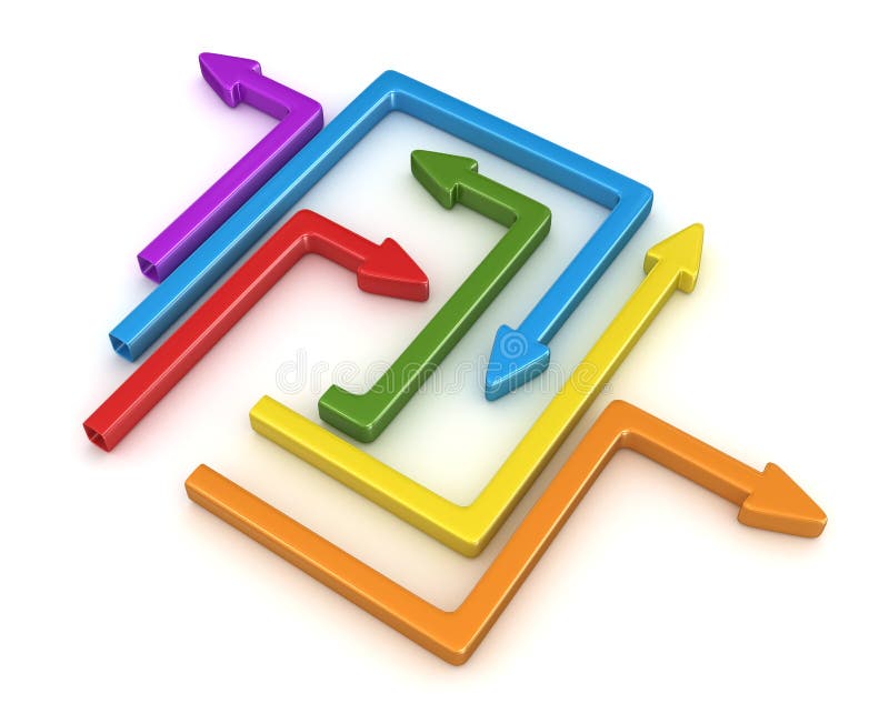 Colorful Arrow stock illustration. Illustration of rendered - 56915316