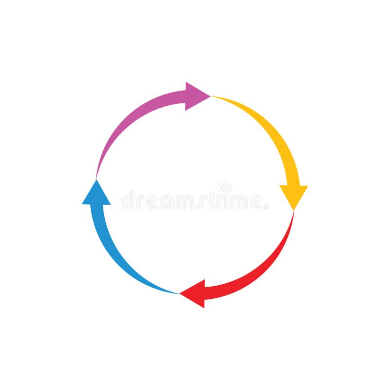 Rotation Circle Opposite Arrow Geometric Logo Vector Stock Vector ...