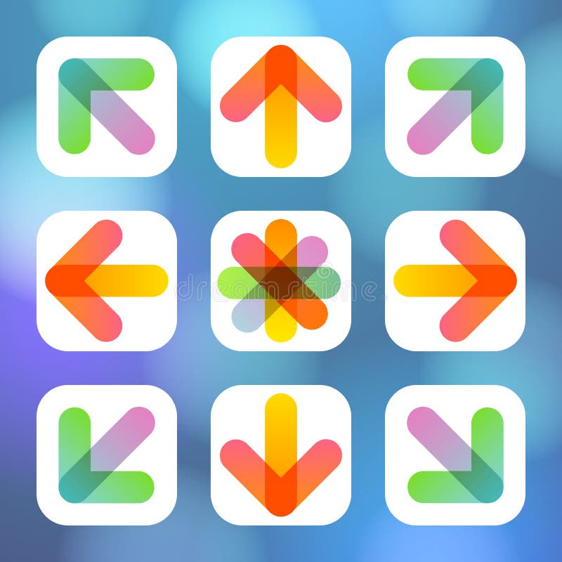 Colorful Arrow Shaped Labels Stock Vector - Illustration of horizontal ...