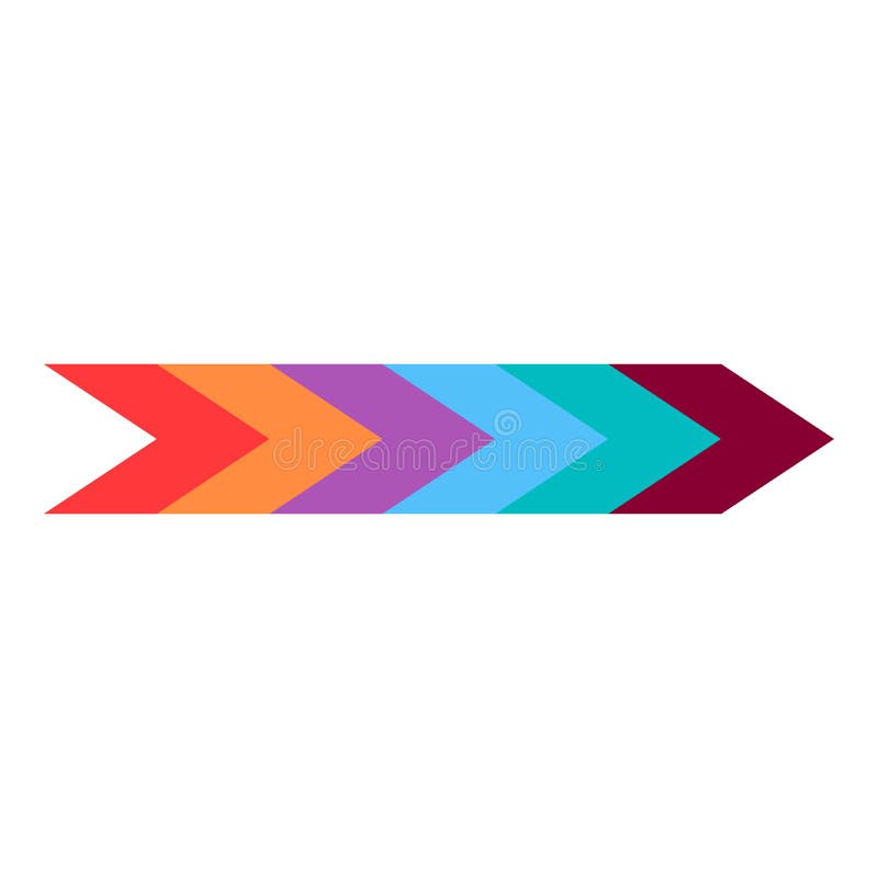Colorful Arrow Icon, Flat Style Stock Vector - Illustration of colored ...