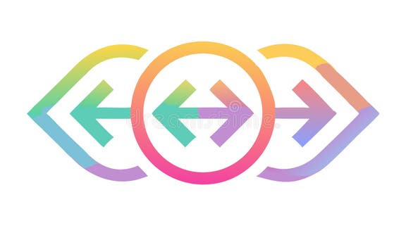 Colorful Arrow Loop Cycle Process Icon Modern, Vector Design Generative ...