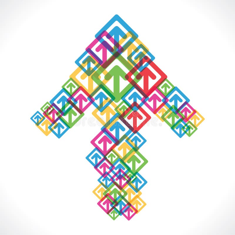 Colorful Arrow Move Up Icon Design Stock Vector - Illustration of ...