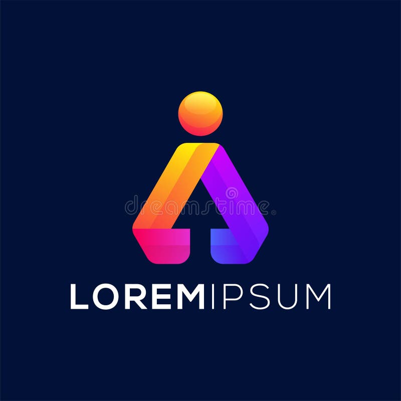 Colorful Arrow People Logo Design Ready To Use Stock Vector ...