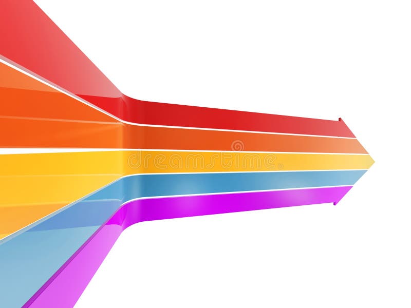 Rainbow arrow stock illustration. Illustration of increase - 24819901