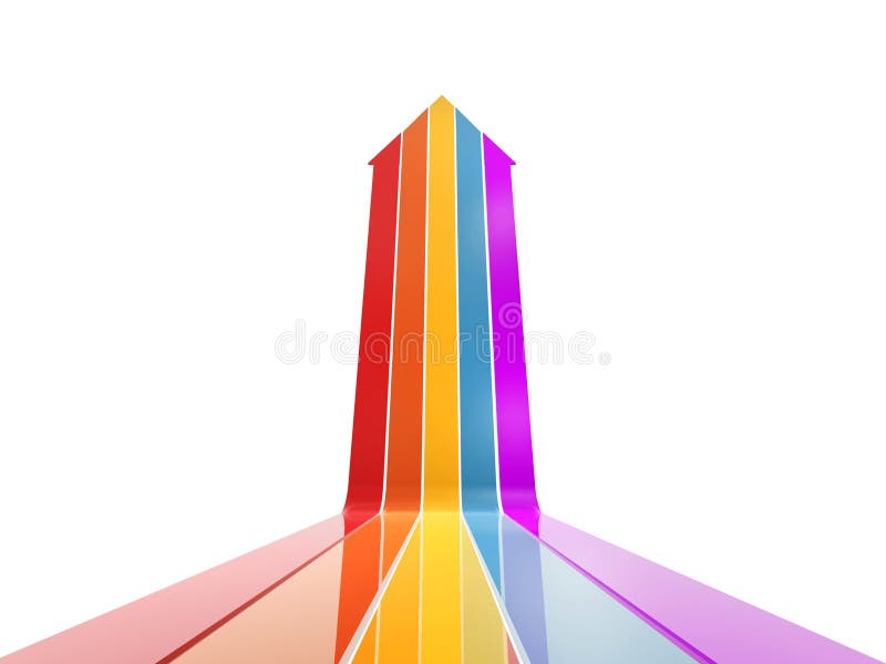 Colorful arrow up stock illustration. Illustration of abstract - 40819770