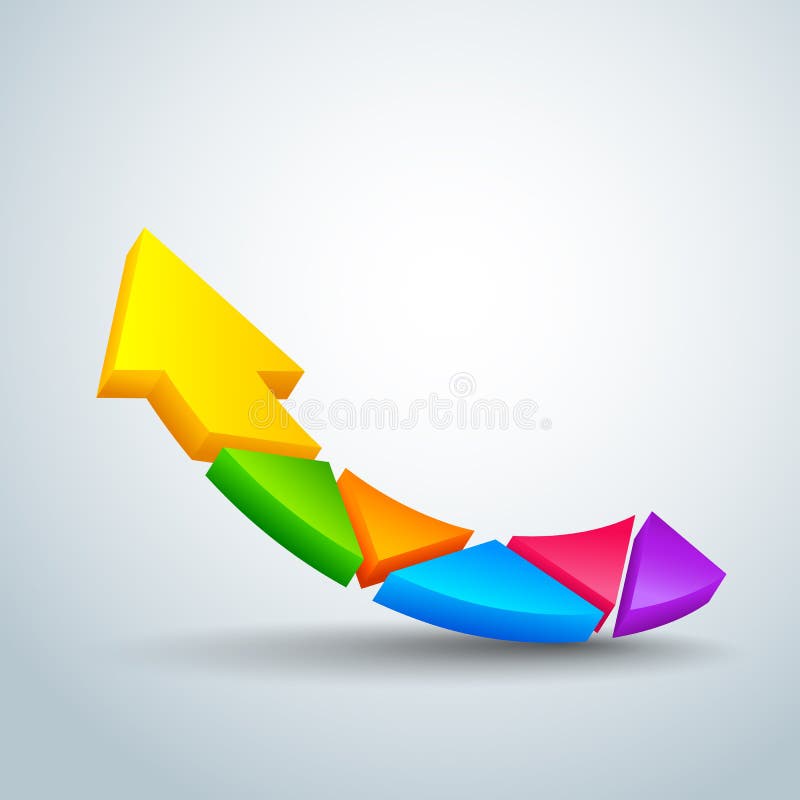 Colorful Arrow stock vector. Illustration of pointer - 30744281