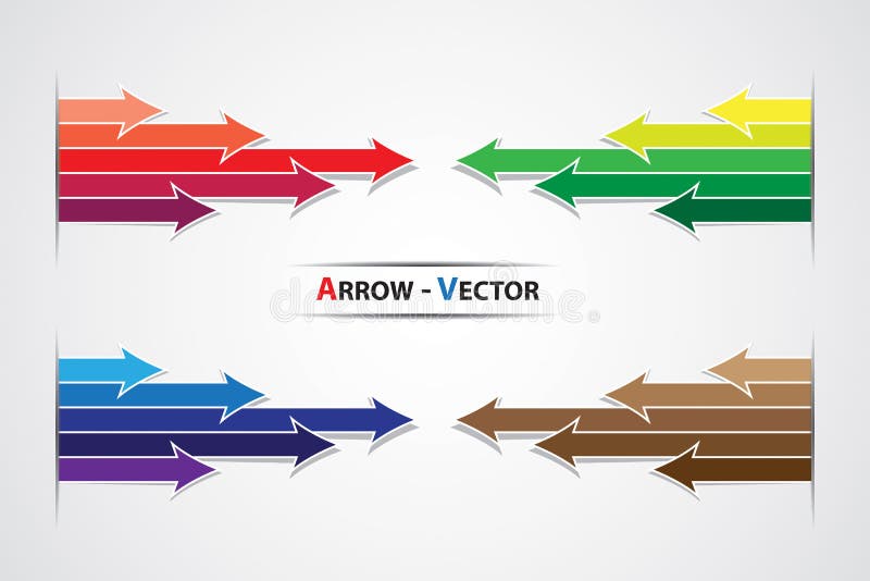 Colorful Arrow Vector Symbol Stock Vector - Illustration of outlook ...