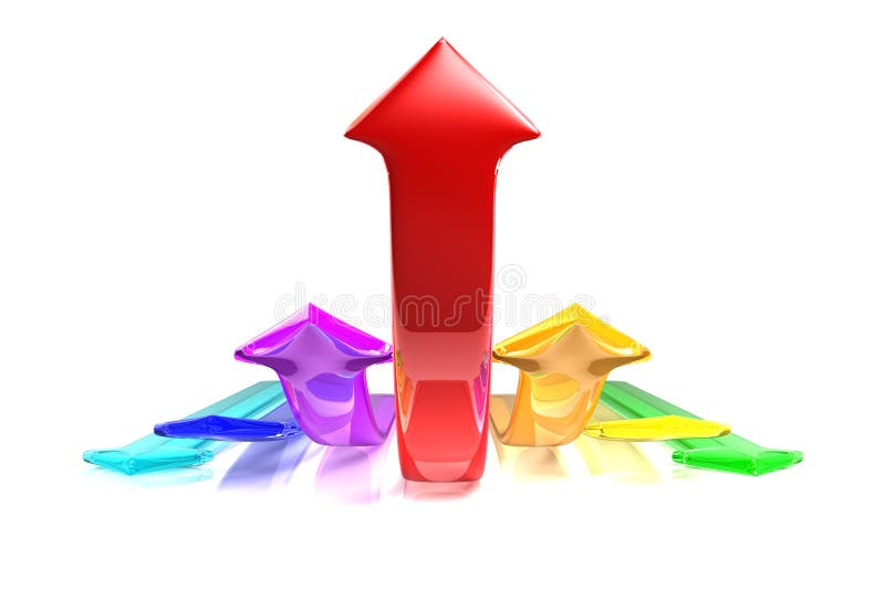 Colorful arrows stock illustration. Illustration of achievement - 15088213