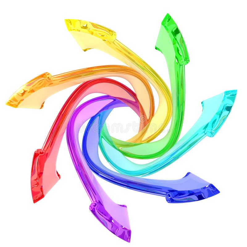 Colorful set of arrows stock illustration. Illustration of white - 20133178