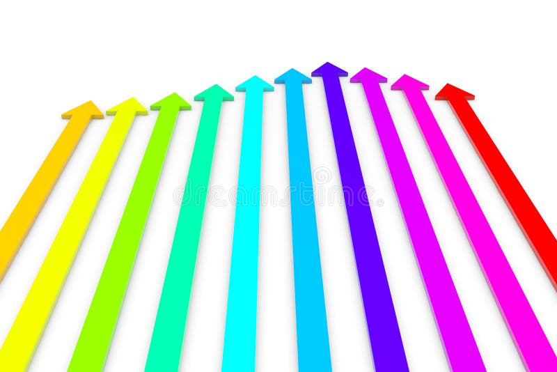 Colorful arrows. stock illustration. Illustration of blue - 23555524