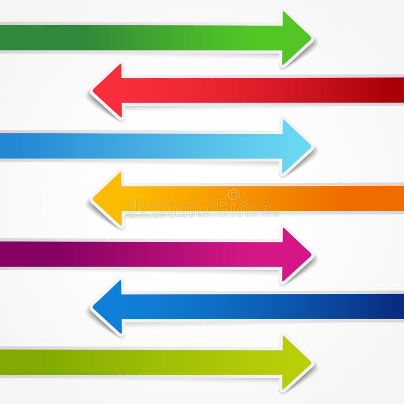 Colorful Directional Arrows Stock Vector - Illustration of arrows ...