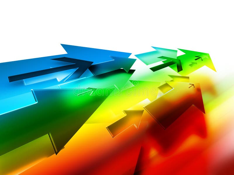 Colorful arrows stock illustration. Illustration of abstraction - 25355081