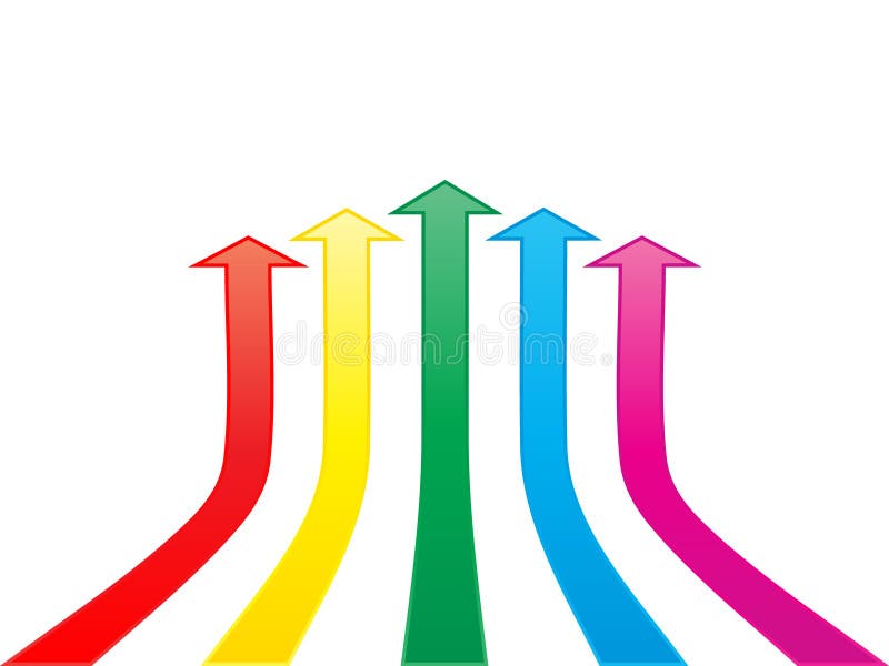 Colorful arrows stock vector. Illustration of graph, chart - 8822555