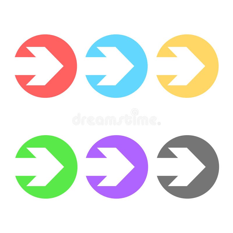Colorful Arrows in Circle Icon Button, Stock Vector Illustration Stock ... Colorful Arrows in Circle Icon Button, Stock Vector Illustration Stock ...