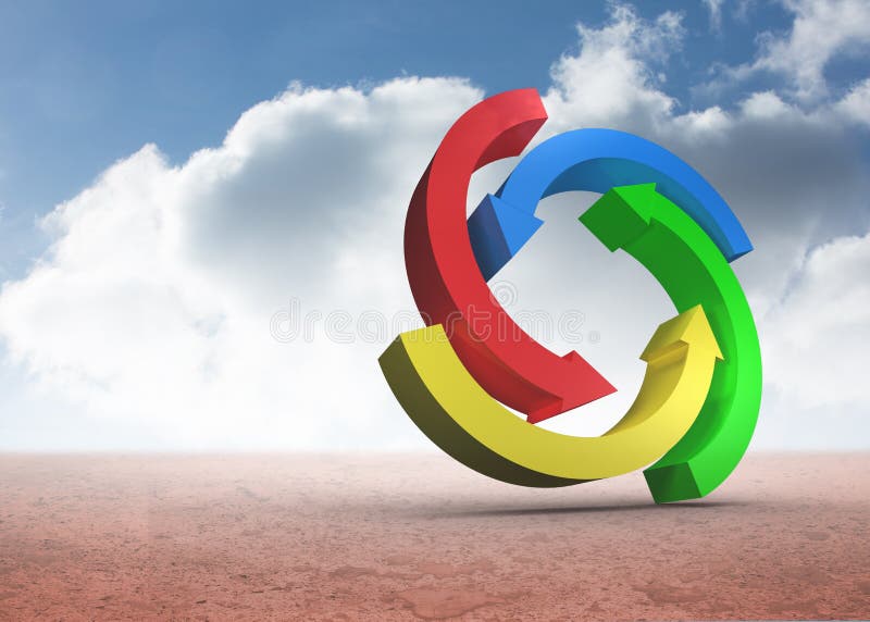 Colorful arrows stock illustration. Illustration of circular - 37368815