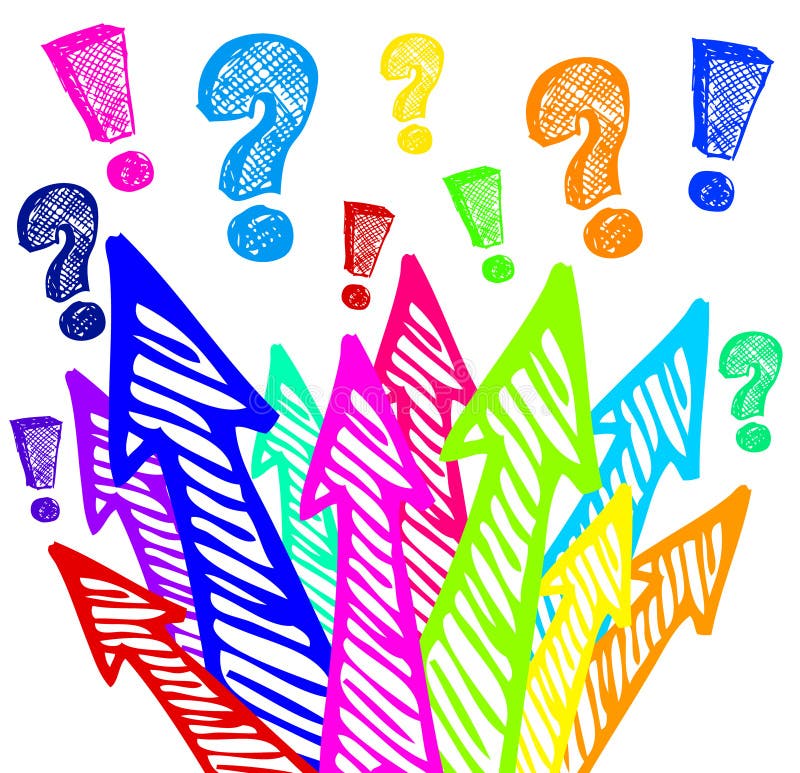 Colorful arrows design stock illustration. Illustration of answer ...