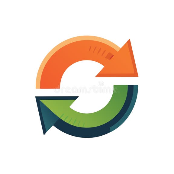 Colorful Arrows Forming a Continuous Cycle for Process, Refresh, and ...