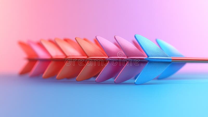 Colorful Arrows in Gradient Background Stock Illustration ...