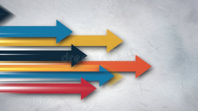 Colorful Arrows in Motion, Symbolizing Progress and Direction. Stock ...