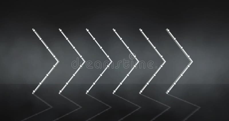 Colorful Arrows Point in One Direction - Digital Loop Animation ...