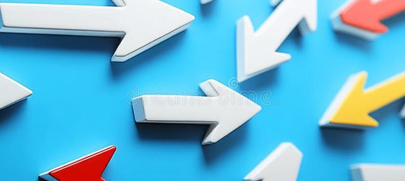 Colorful Arrows Pointing Different Directions, Representing Choice ...