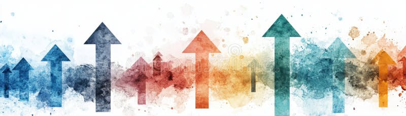 Colorful Arrows Pointing Up, Symbolizing Growth and Success Stock ...